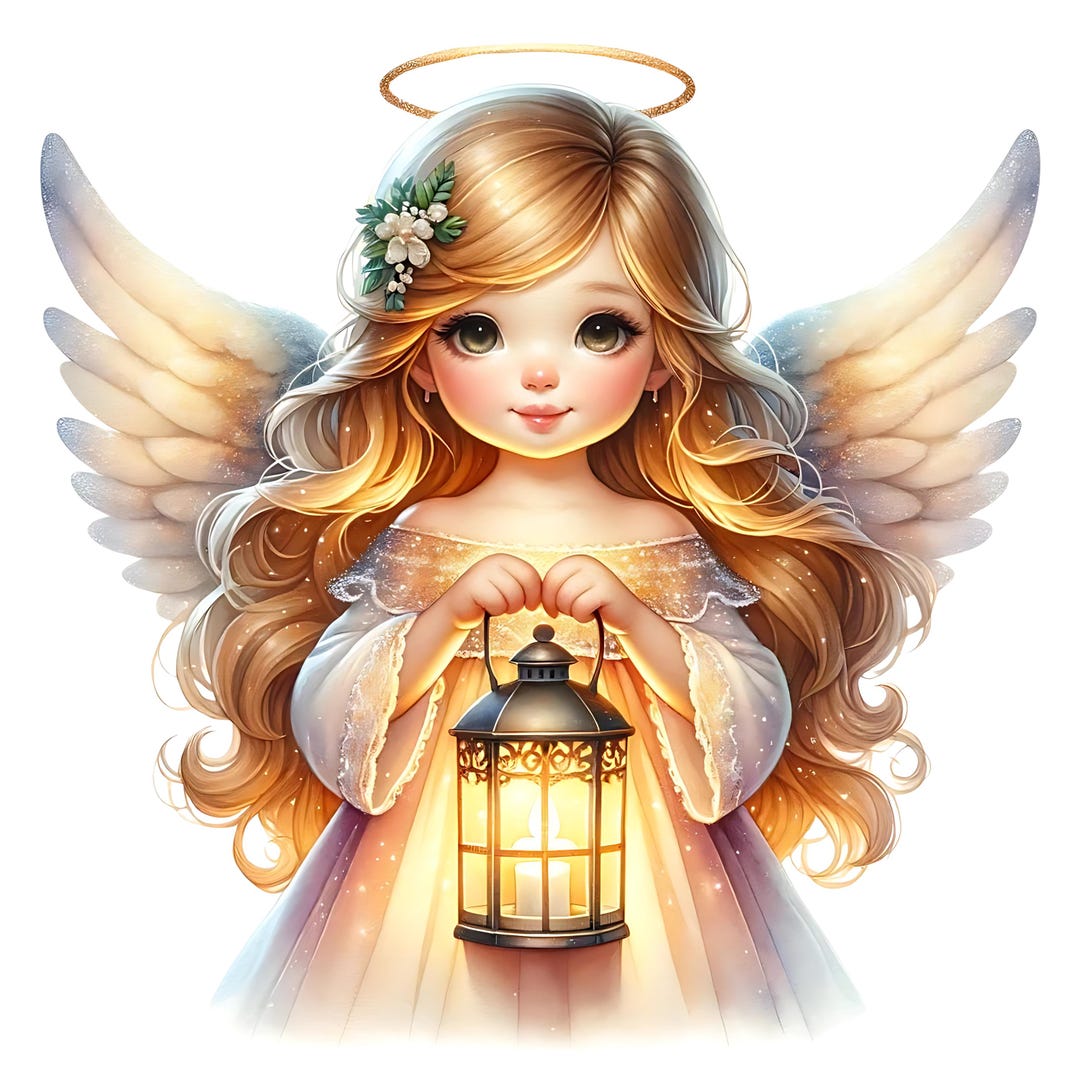 Angel Christmas Clipart | 11 High-quality Jpgs | Cute Christmas Angel ...