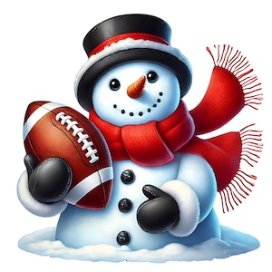 Christmas Football Clipart | 11 High-quality Jpgs | Festive Football ...