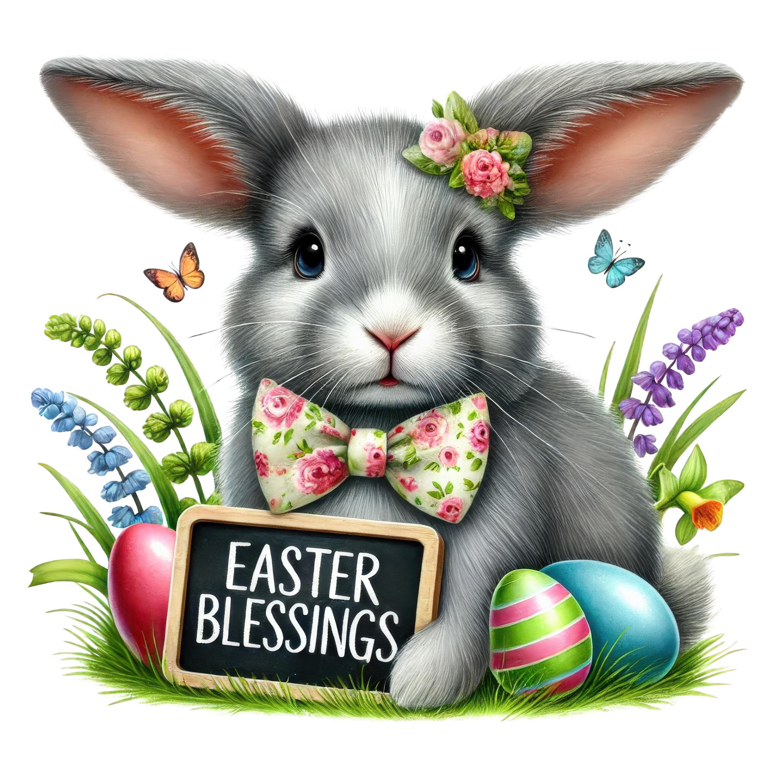 Easter Bunny Clipart Bundle, Holiday Art, Commercial Use (digital ...