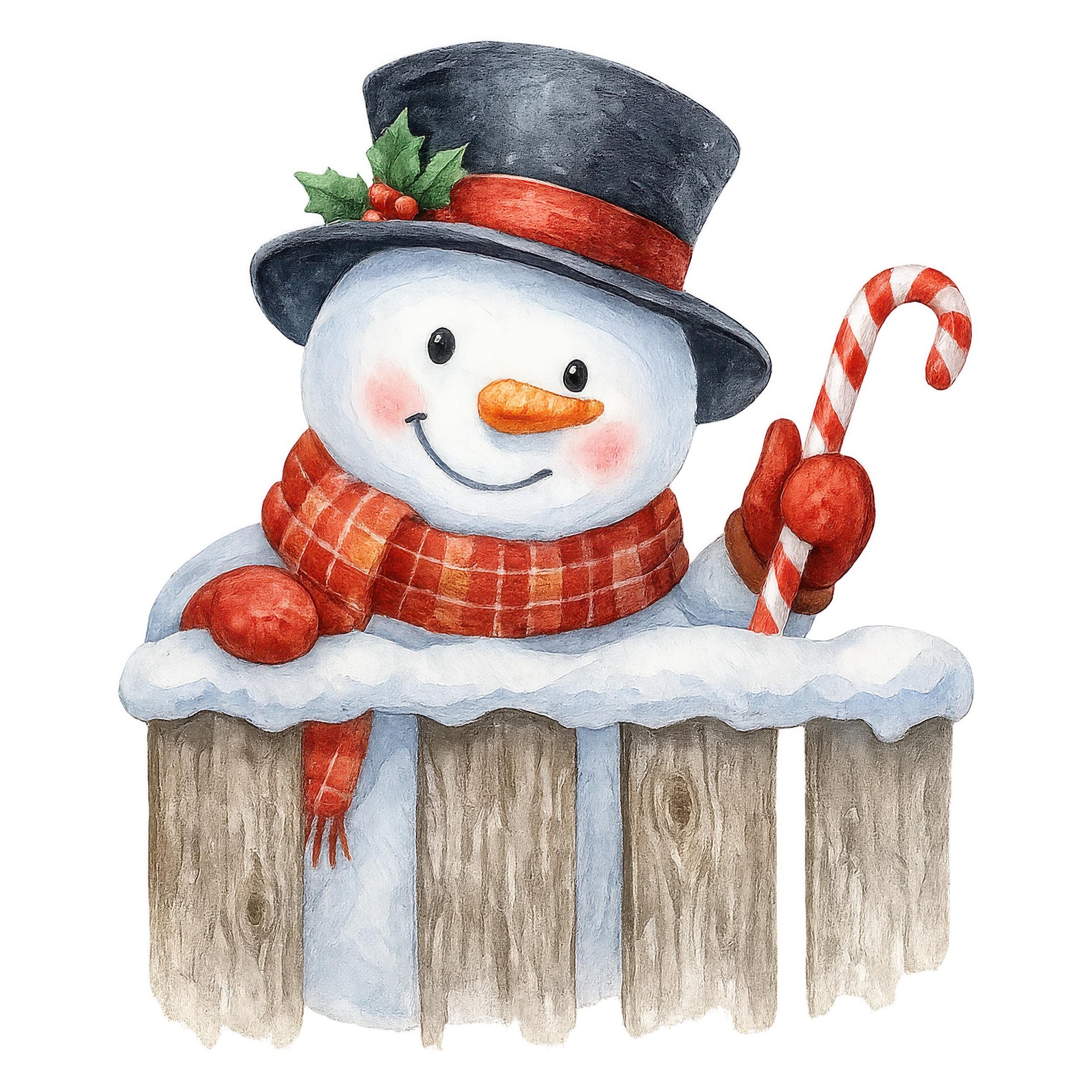 Peeking Snowman Clipart, Christmas PNG, Holiday Decor (digital Product ...