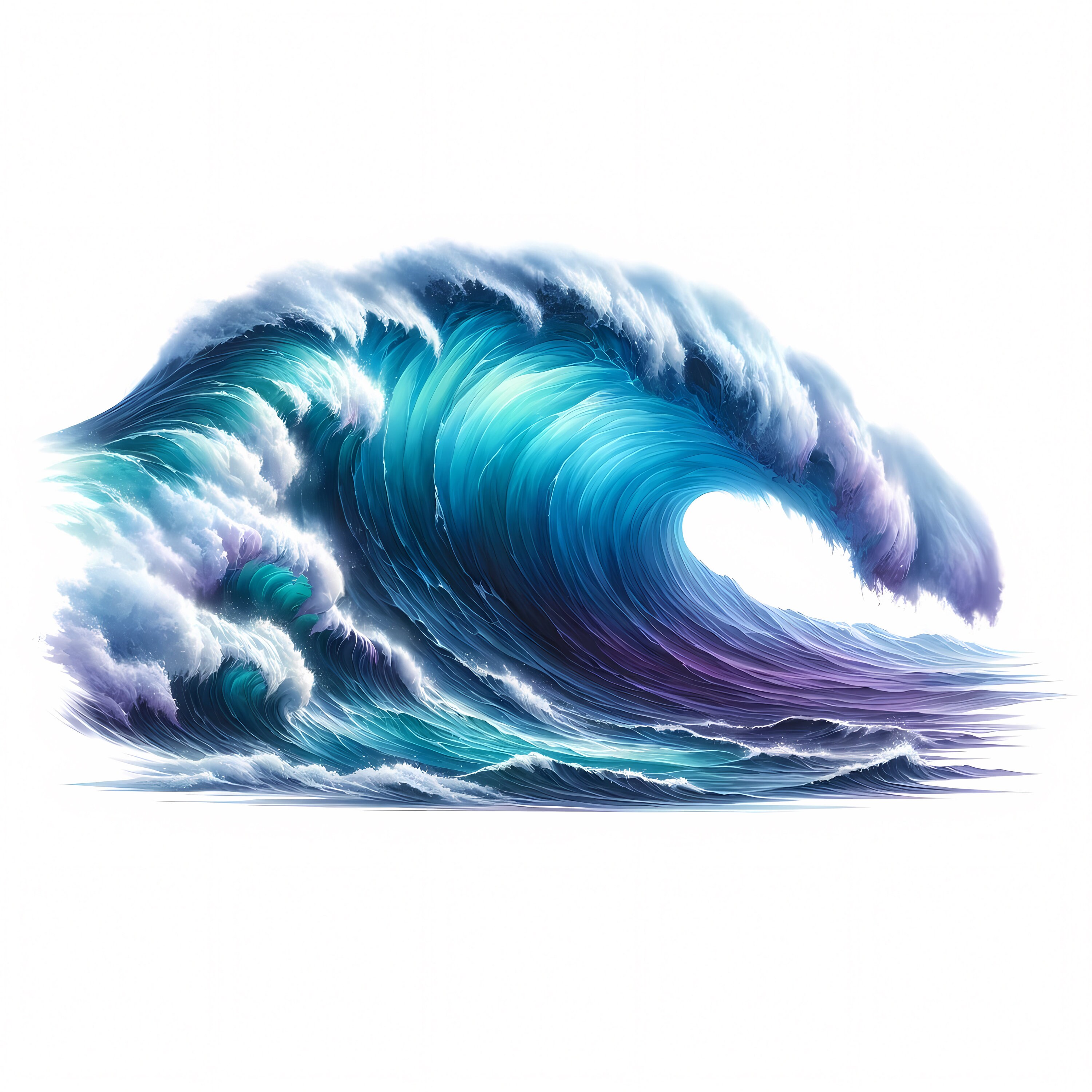 Ocean Wave Clipart | Summer Beach Art Prints (digital Download) Set of ...