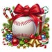 Christmas Baseball Clipart: Festive Holiday Sport Designs (digital ...