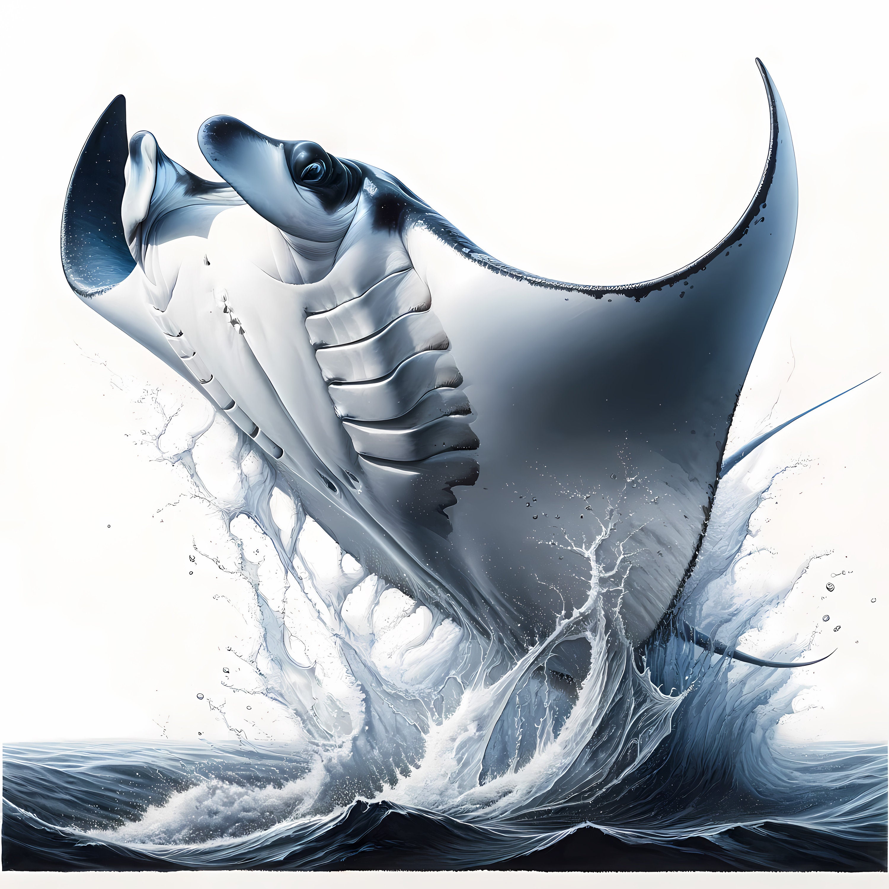 Manta Ray Clipart Bundle 12 High-quality Jpgs Sea Creature Ocean Life ...