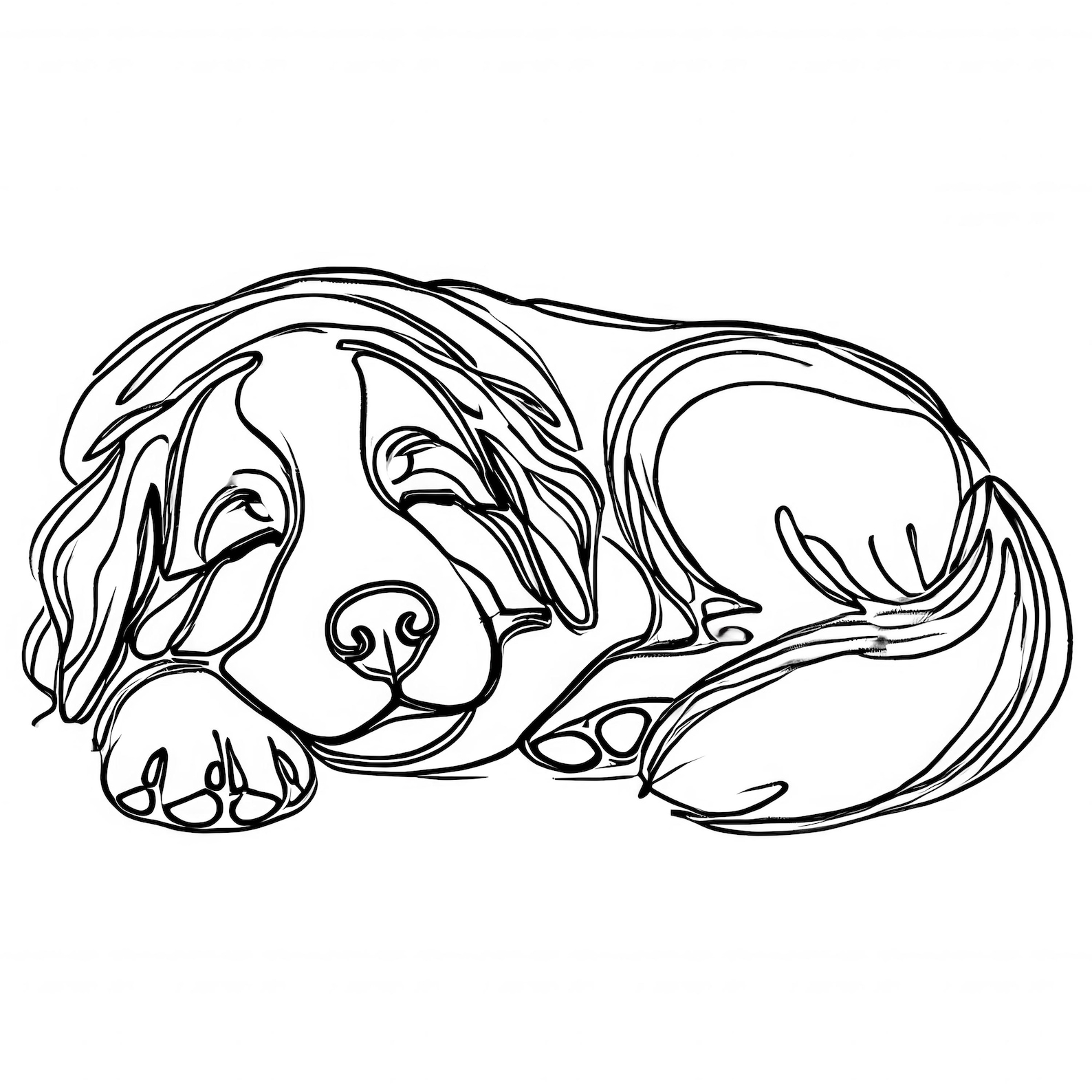 10 Bernese Mountain Dog Line Art Clipart: T-shirt Design (digital ...