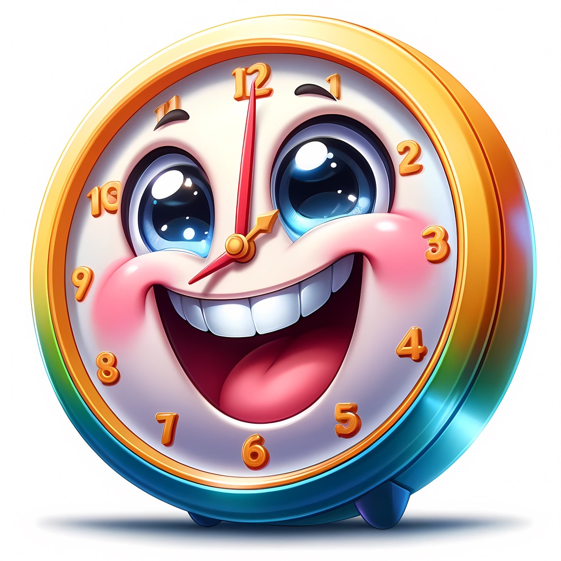 Cute Clock Clipart | Whimsical Nursery Decor (JPG Digital Download) - Etsy