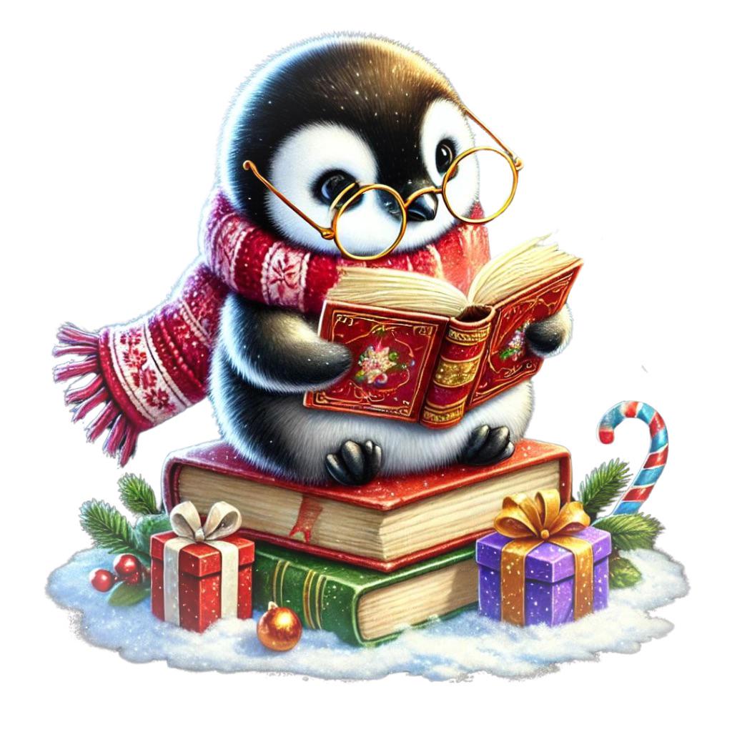 10 Christmas Penguin Clipart: Festive Holiday PNG Bundle (digital ...