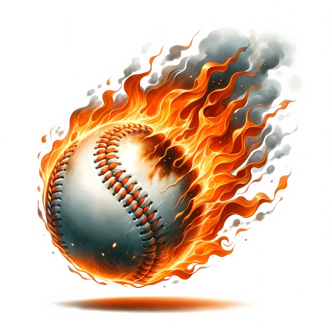 Flaming Baseball Clipart | Sports Graphics (digital Download) Set of 10 ...