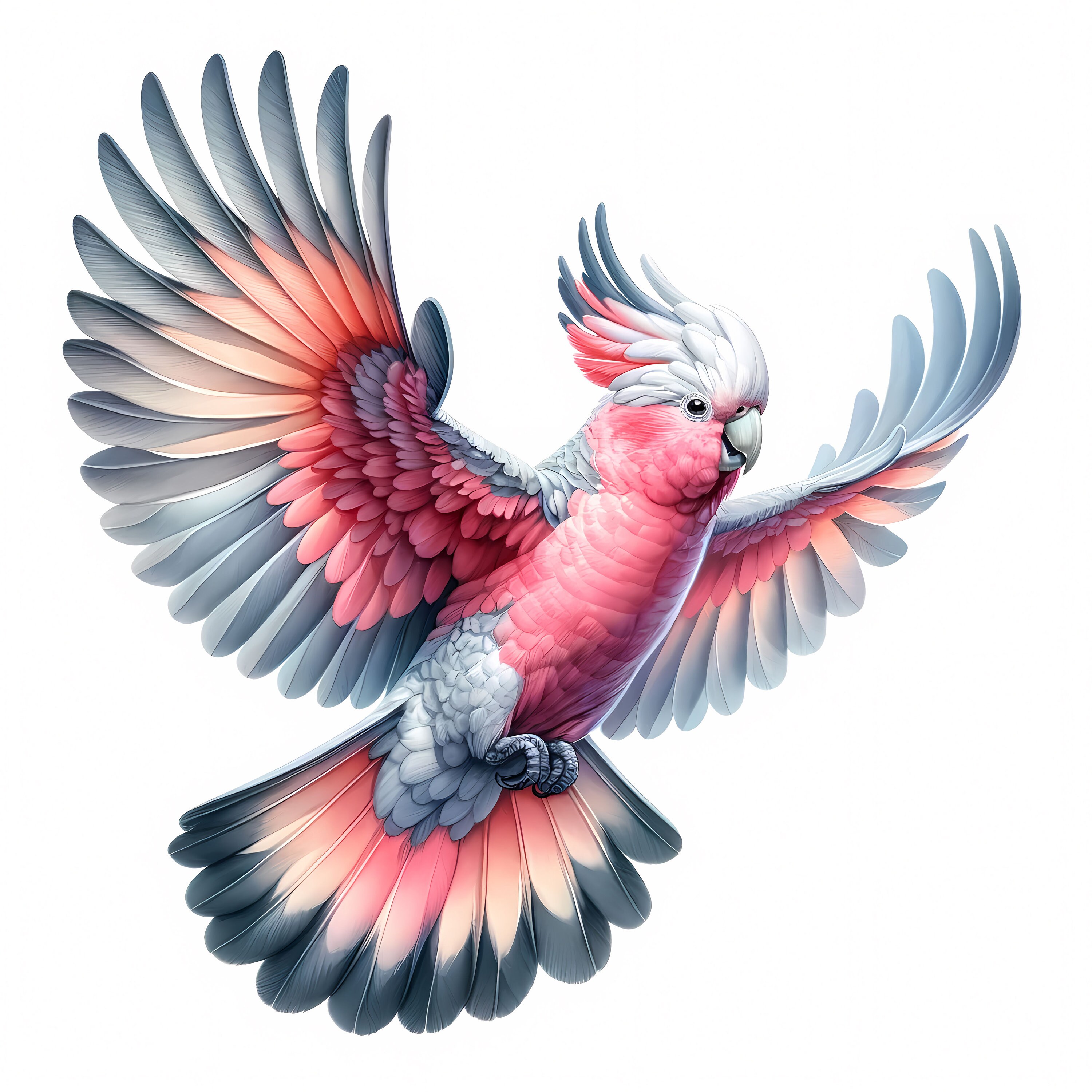 Galah Cockatoo Clipart 12 High-quality Jpgs Majestic Galah Cockatoo ...