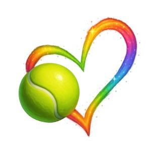 Neon Tennis Ball Clipart, Vibrant Sport Graphics (digital Download) 15 ...