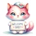 Welcome Baby Clipart – Cute Animals, Baby Shower Decor (jpgs, Digital ...