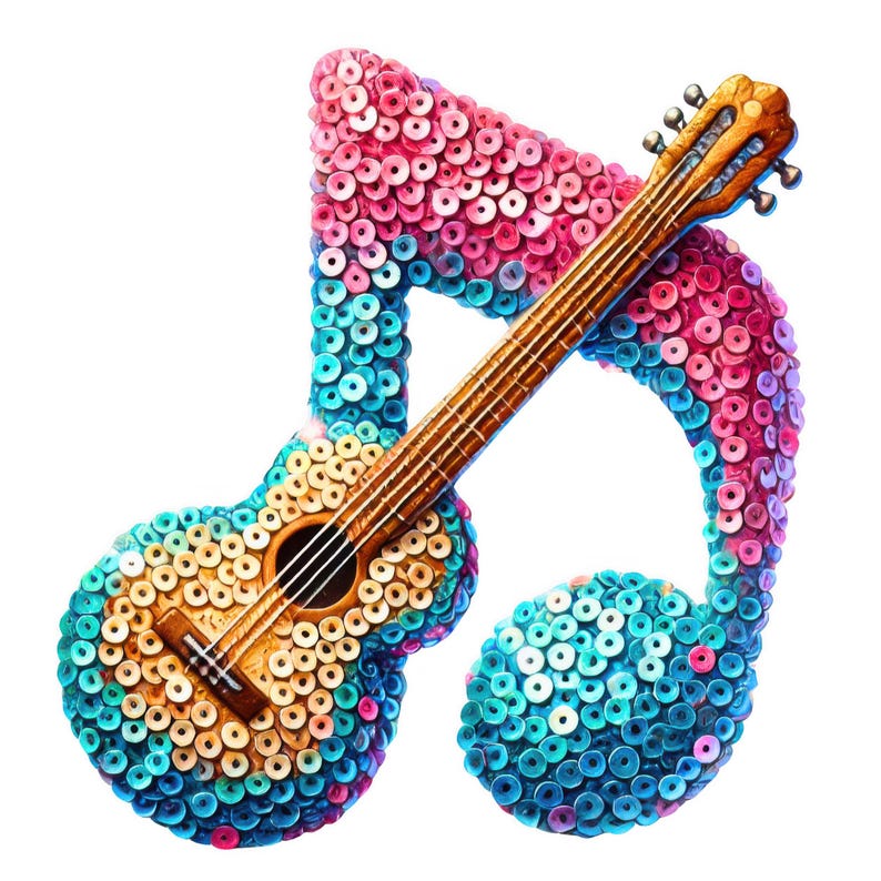 Glitter Sequin Music Note Clipart | 12 PNG Bundle (digital Download) - Etsy