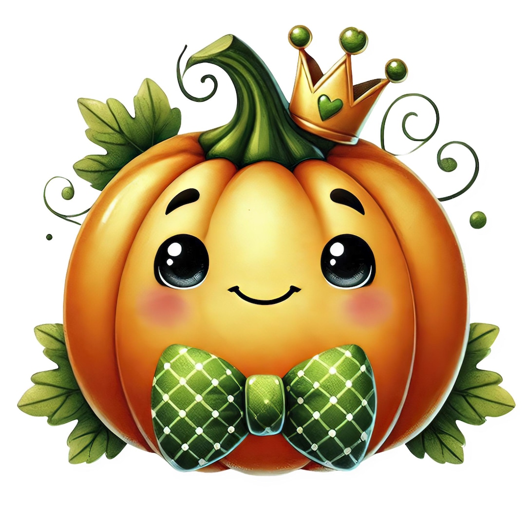 Cute Pumpkin Clipart | Fall PNG Bundle, Commercial Use (digital ...