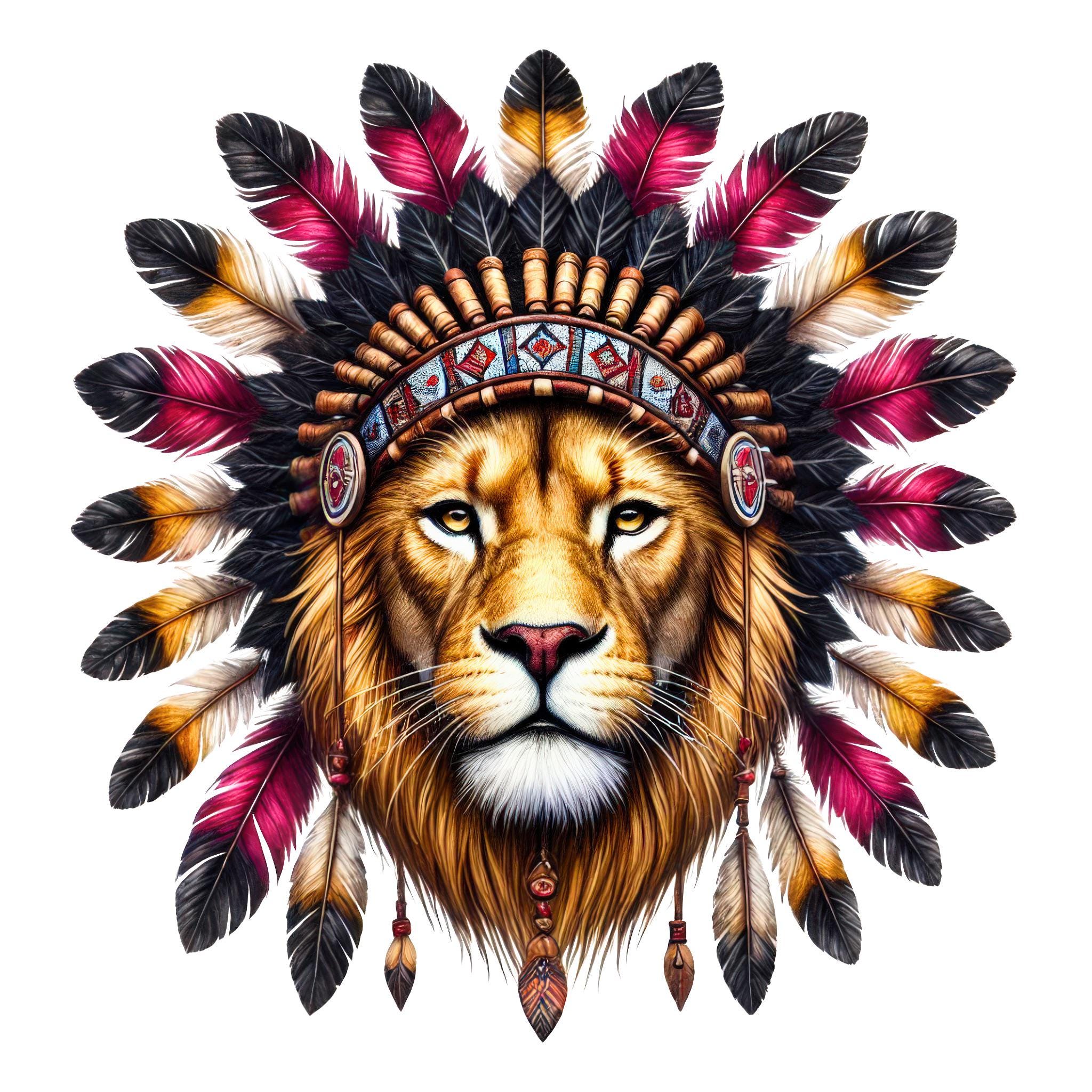 Tribal Lion Clipart: Native American Designs (digital Download ...