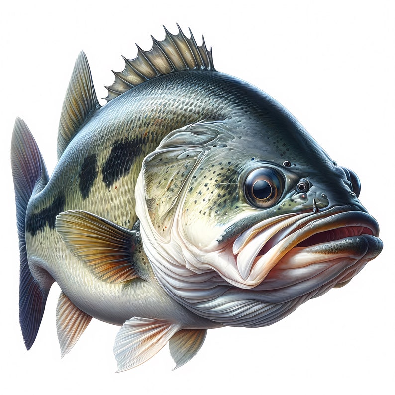 Bass Fish Clipart Bundle | High-quality Jpgs for Commercial Use ...