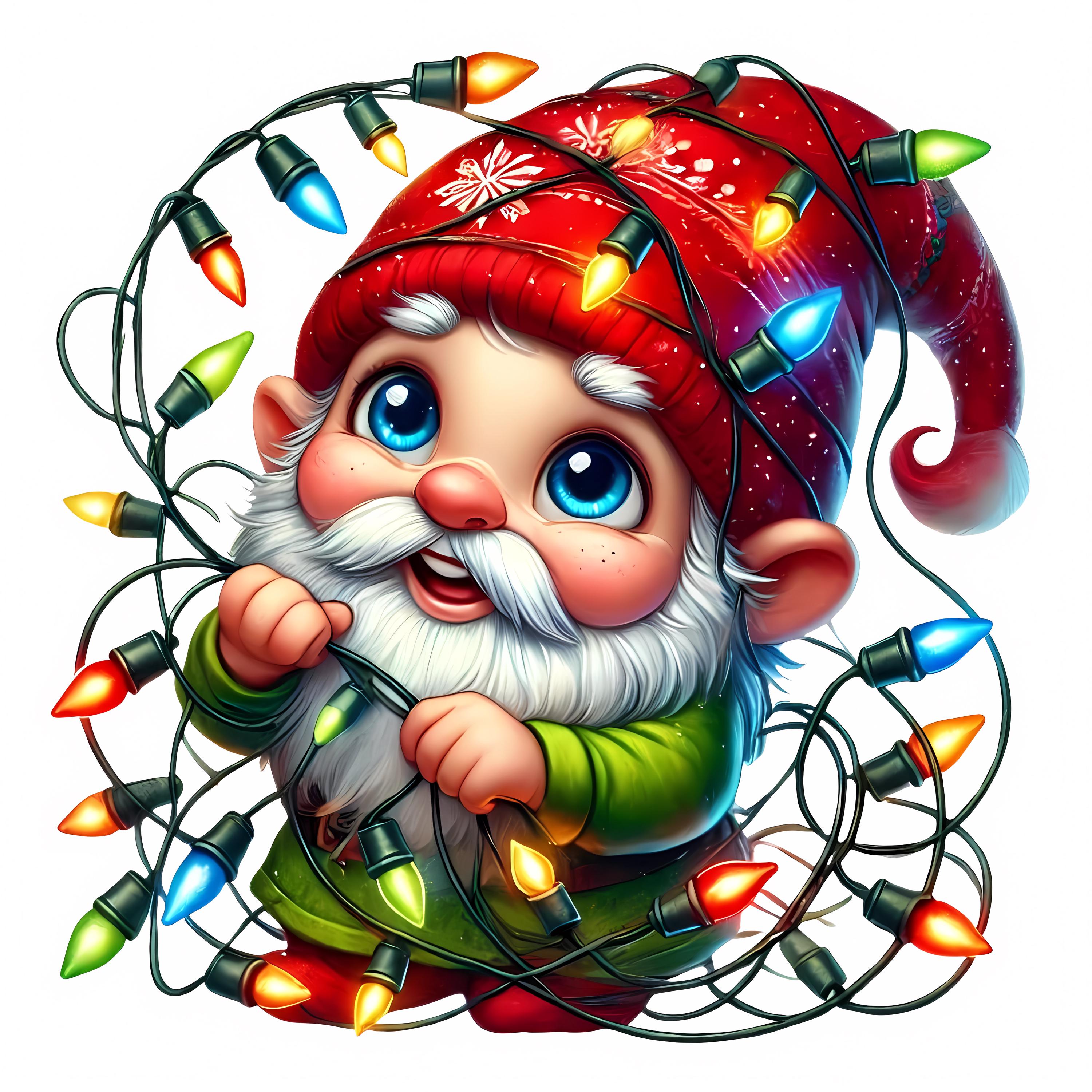 Christmas Gnome Clipart Bundle | Holiday Art (commercial Use) Set of 10 ...