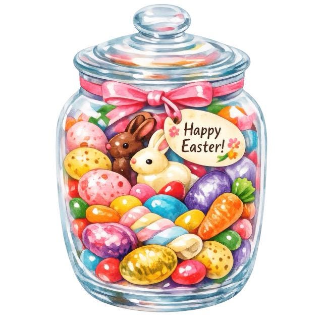 Candy Easter Clipart: Easter Sweets Graphics, Digital Download, 14 PNG ...