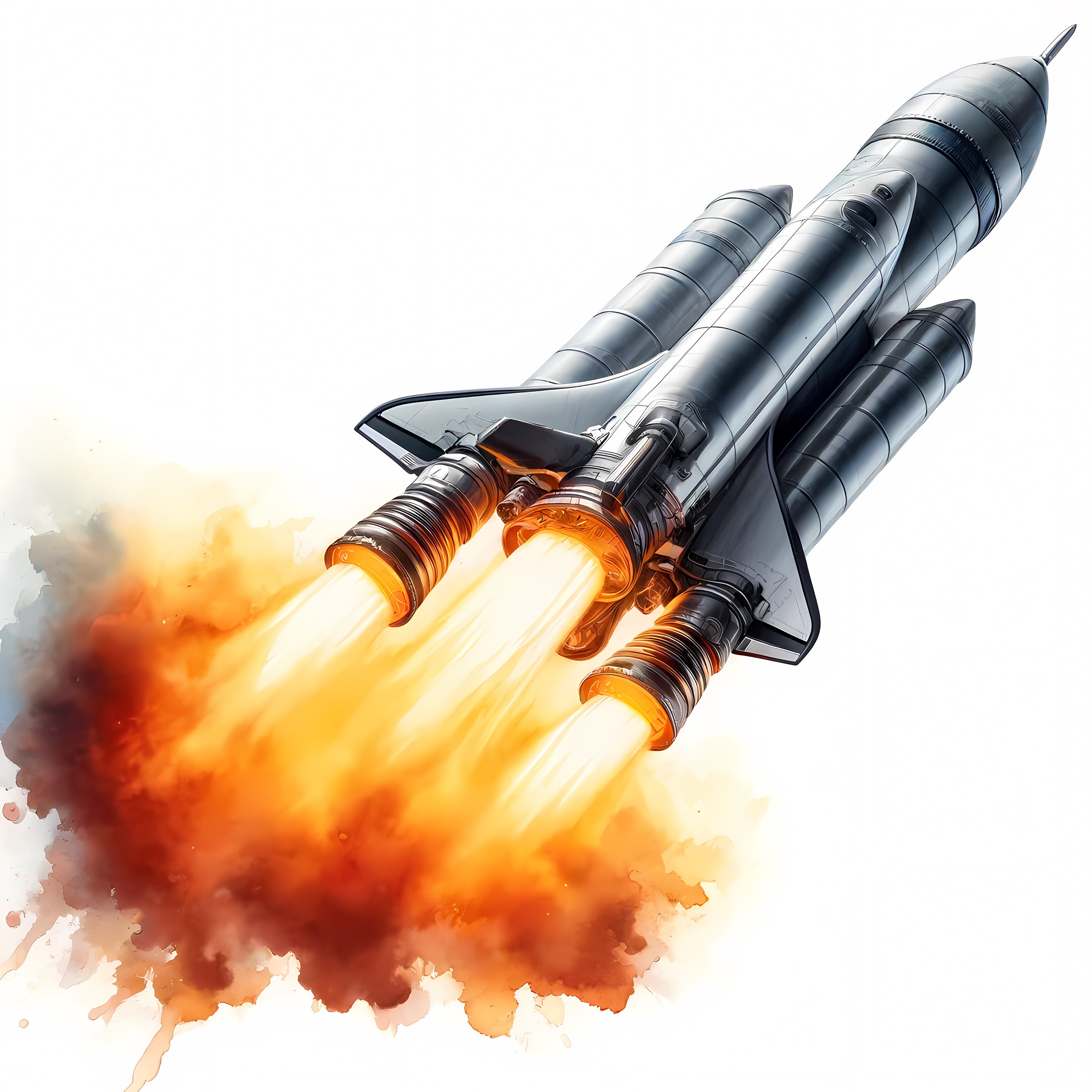Rocket Launch Clipart | High-quality Jpgs for Commercial Use (digital ...