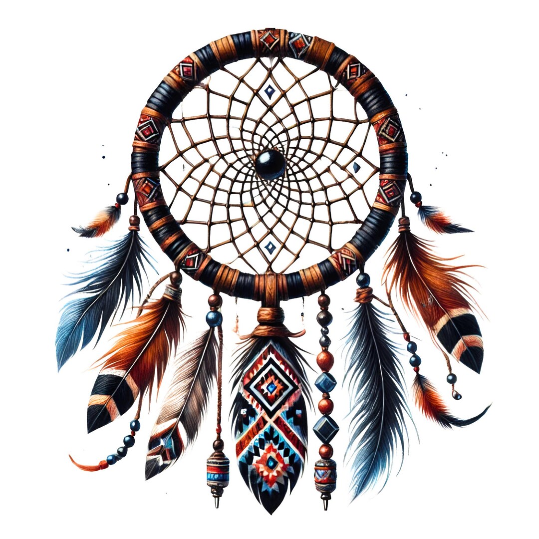 Native American Dreamcatcher Clipart: Cultural Art Designs (digital ...