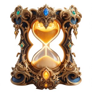 Magical Sand Timer Clipart | 10 High-quality Jpgs | Enchanted Hourglass ...