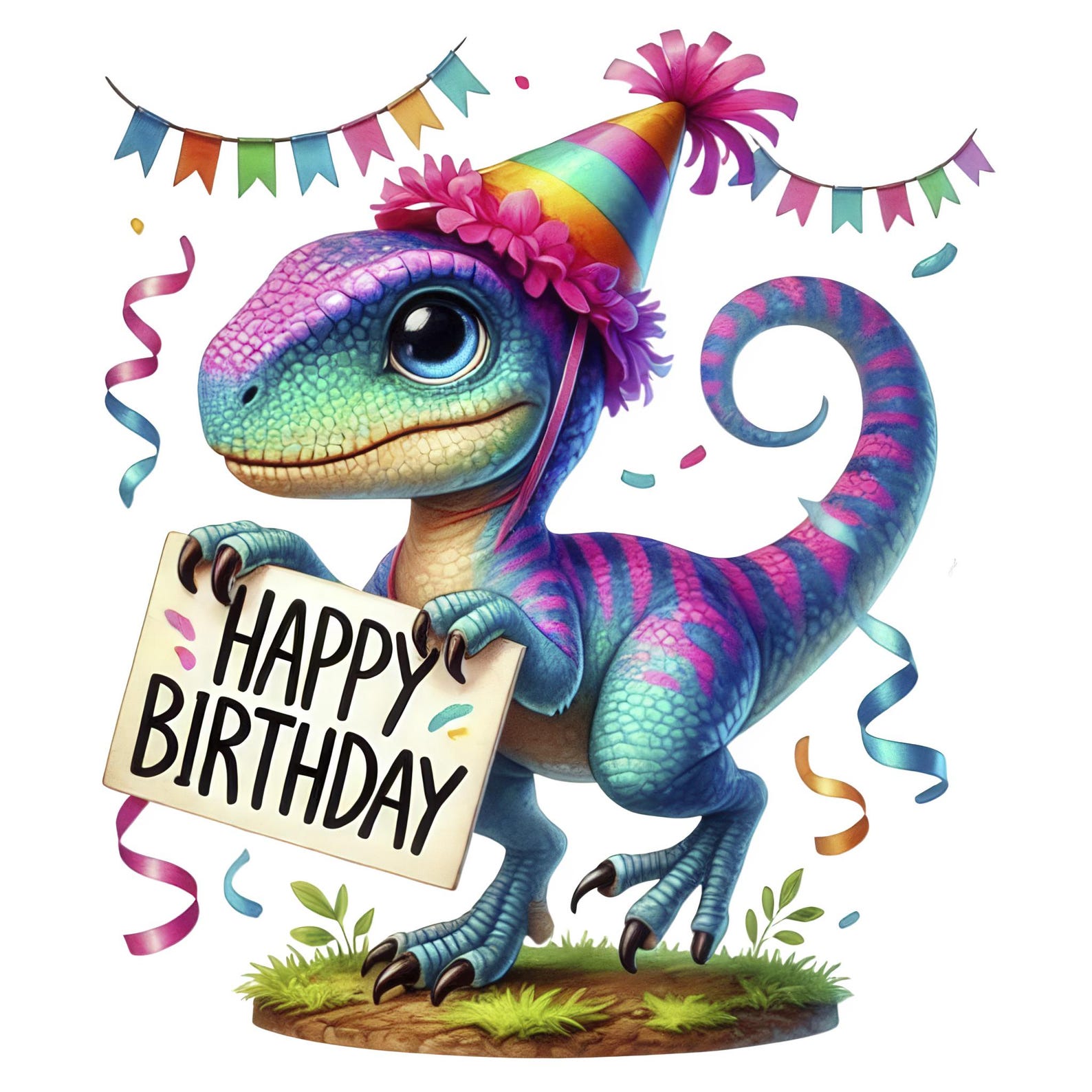 Dinosaur Birthday Clipart | Party Dino Kids Graphic (digital Download ...