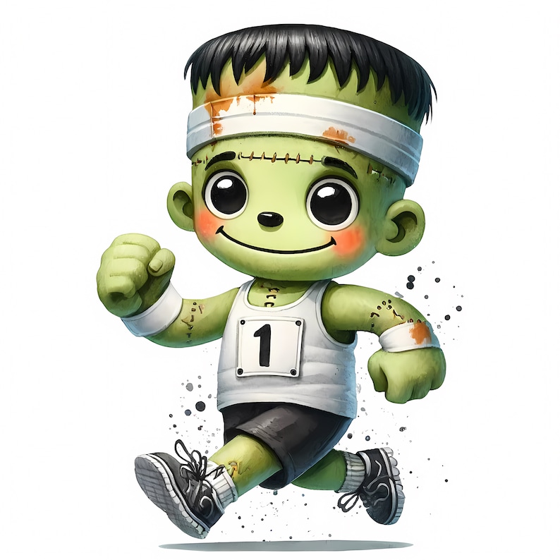 Cute Frankenstein Clipart | Spooky Halloween Jpgs (digital Download) - Etsy