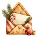 Christmas Letter Envelope Clipart | Festive Mail Graphics | Digital ...