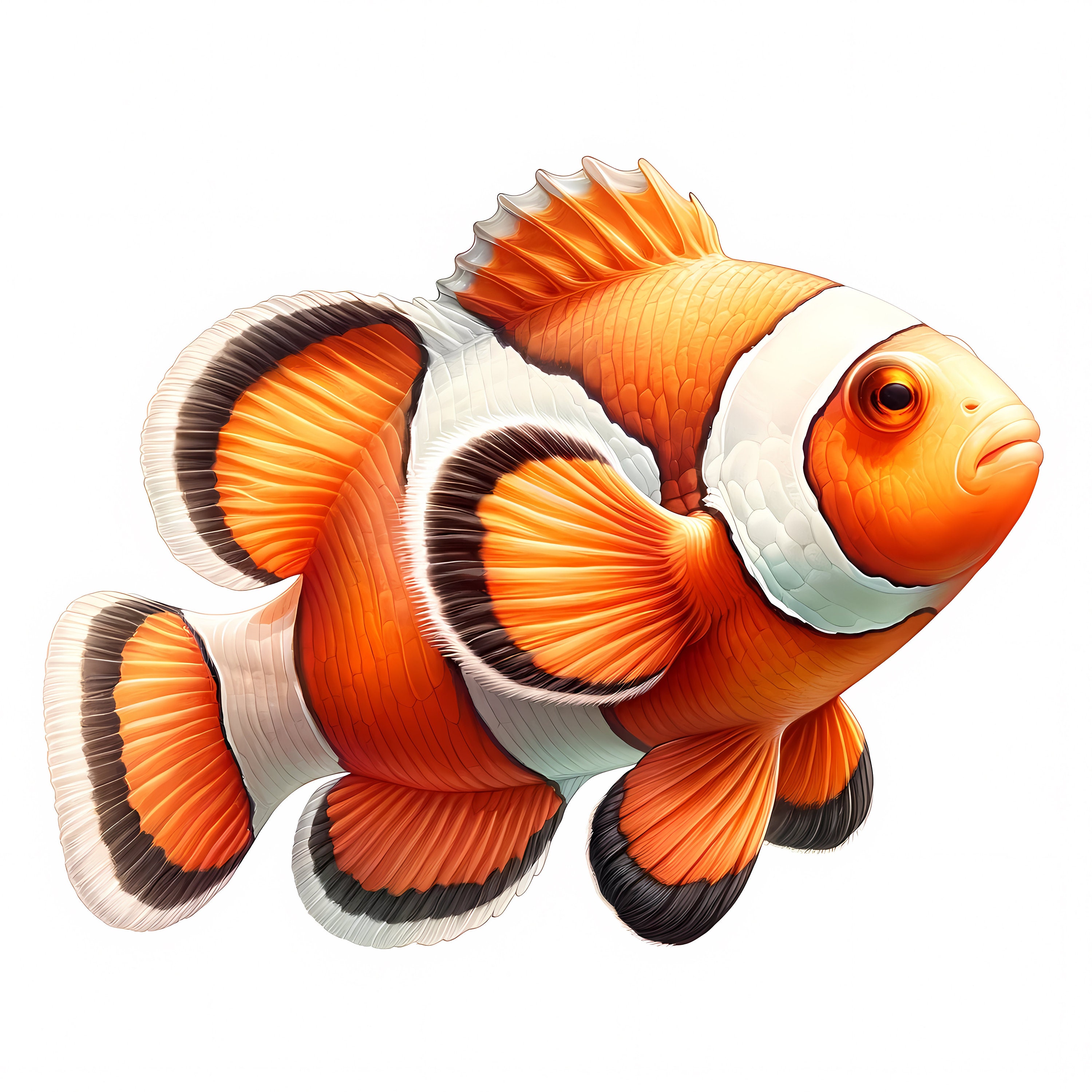 Clownfish Clipart 10 High-quality Jpgs Cute Clownfish Clipart Bundle ...