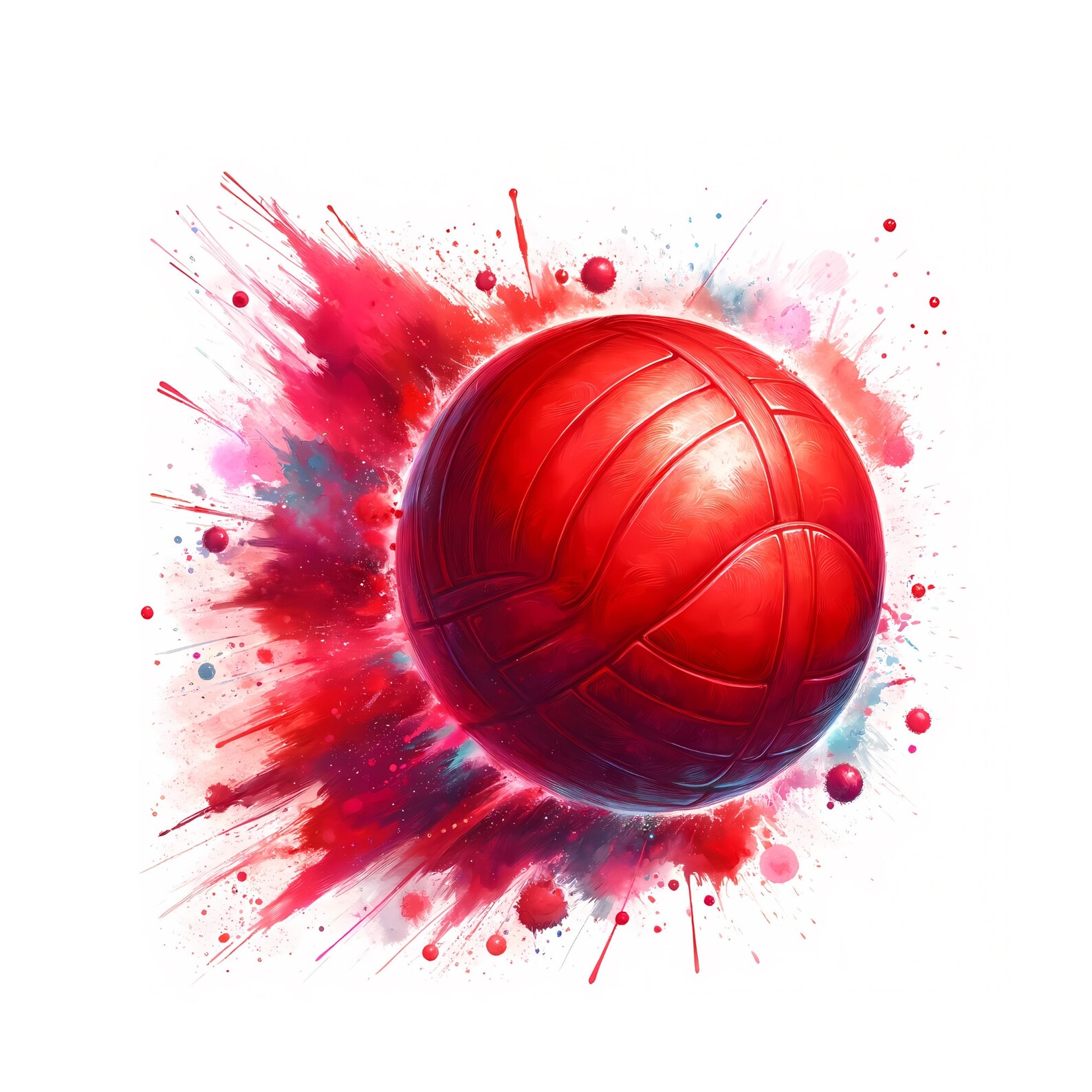 Dodgeball Clipart – Athletic Sports Art, Wall Decor (JPG, Digital ...