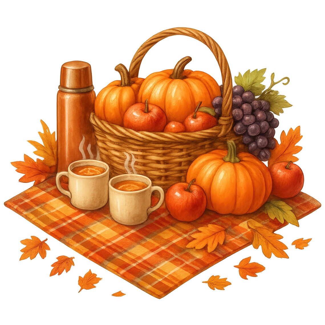 Fall Harvest Clipart: Thanksgiving PNG Images (digital Download - Etsy