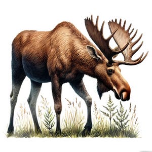 Moose Clipart | 11 High-quality Jpgs | Majestic Moose Clipart Bundle ...