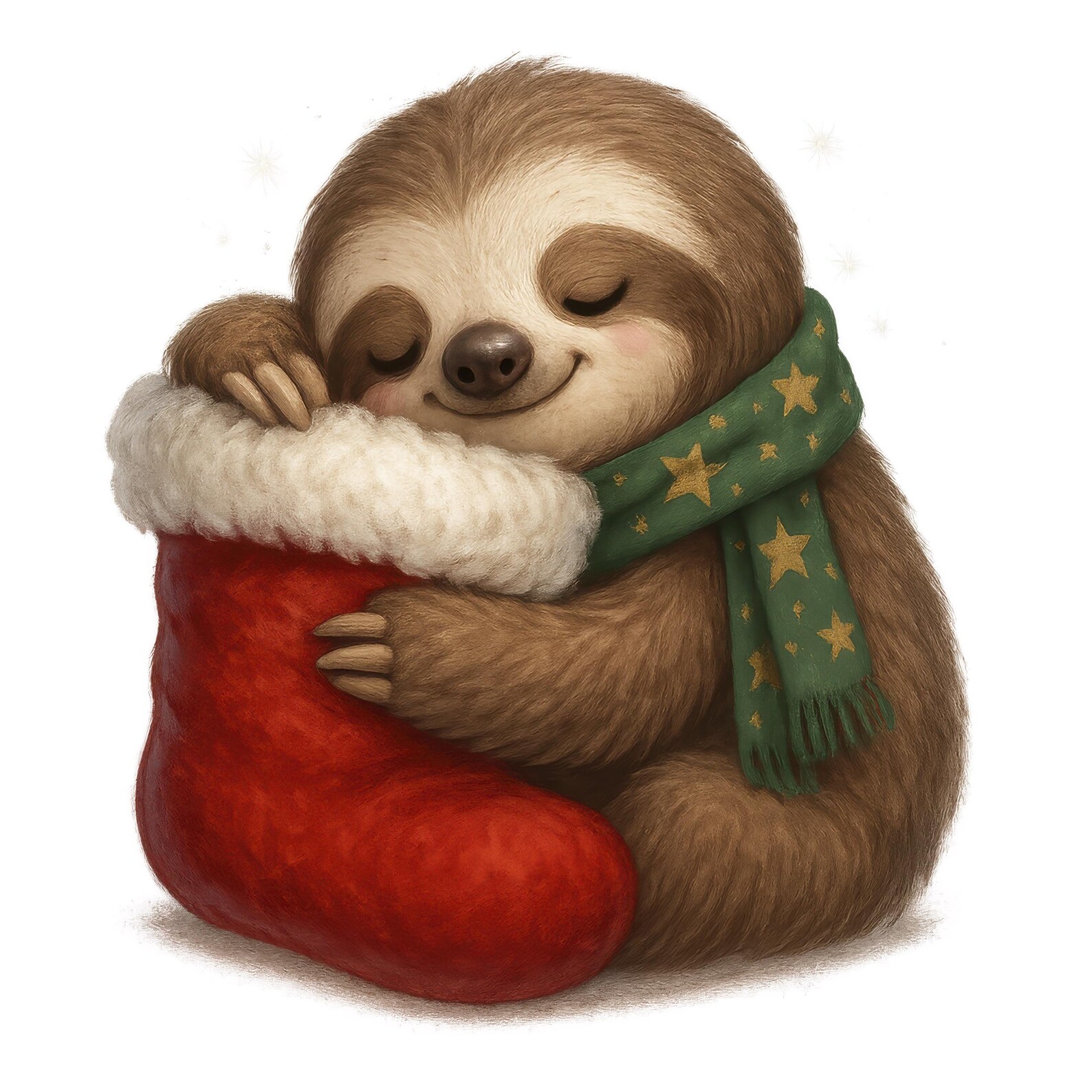 Christmas Sloth Clipart: Holiday Sloth Design (digital Download) 10 PNG ...