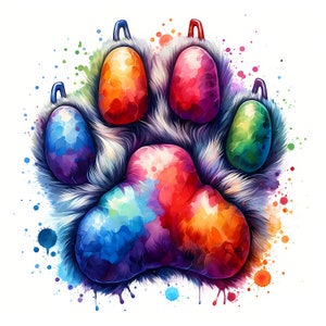 Cat Paw Print Clipart | 11 High-quality Jpgs | Cat Paws Clipart Bundle ...