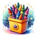 Crayon Box Clipart | Colorful Crayon for Kids Art (digital Download ...
