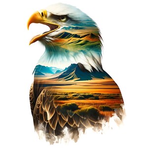 Bald Eagle & Nature Clipart | 12 High-quality Jpgs | Powerful Bald ...