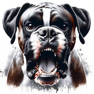 Angry Dog Clipart - 12 High-quality Jpgs - Aggressive Dog Clipart ...
