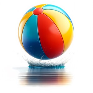 Beach Ball Clipart | 12 High-quality Jpgs | Summer Beach Ball Clipart ...