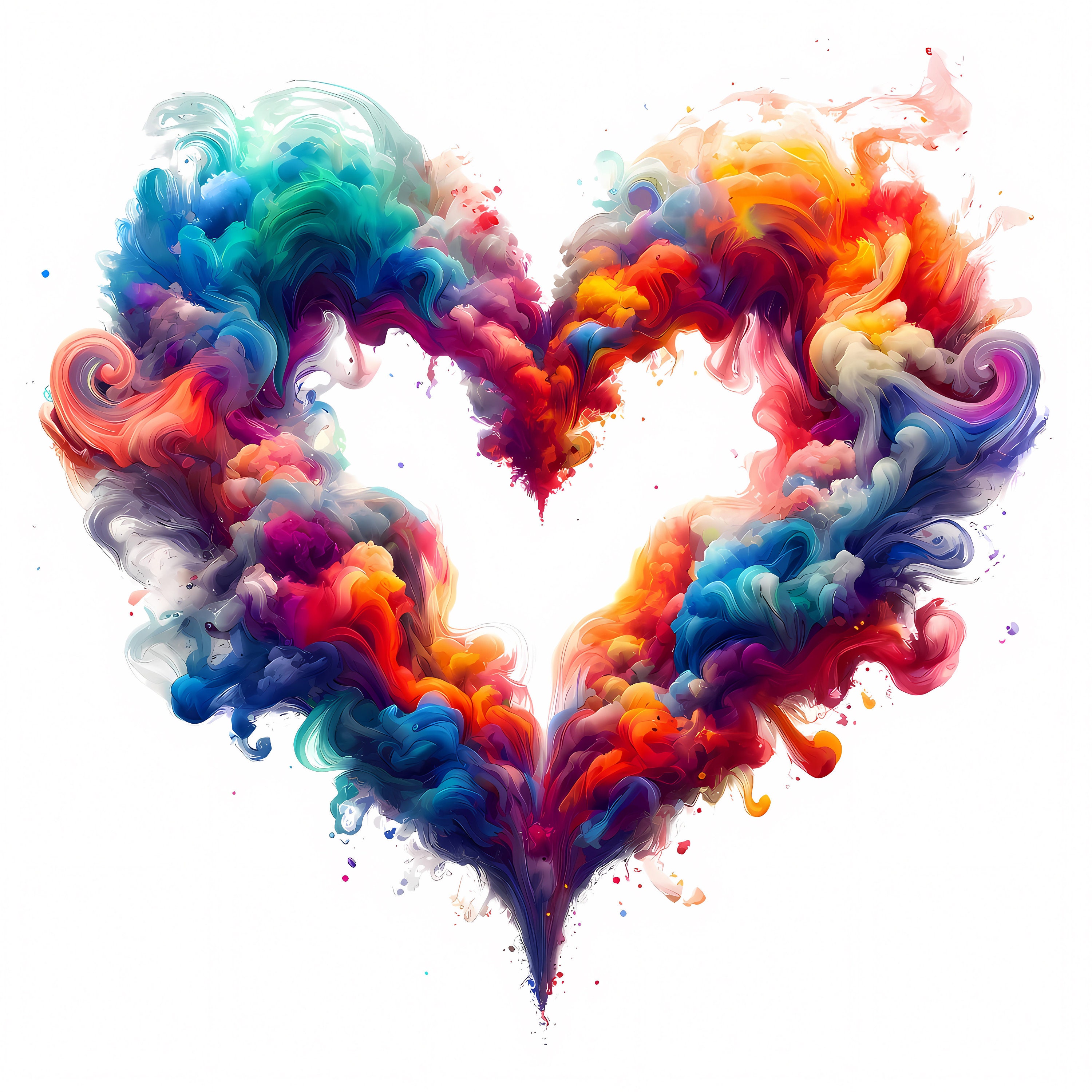 Colorful Hearts Clipart 11 High-quality Jpgs Vibrant Heart Clipart ...