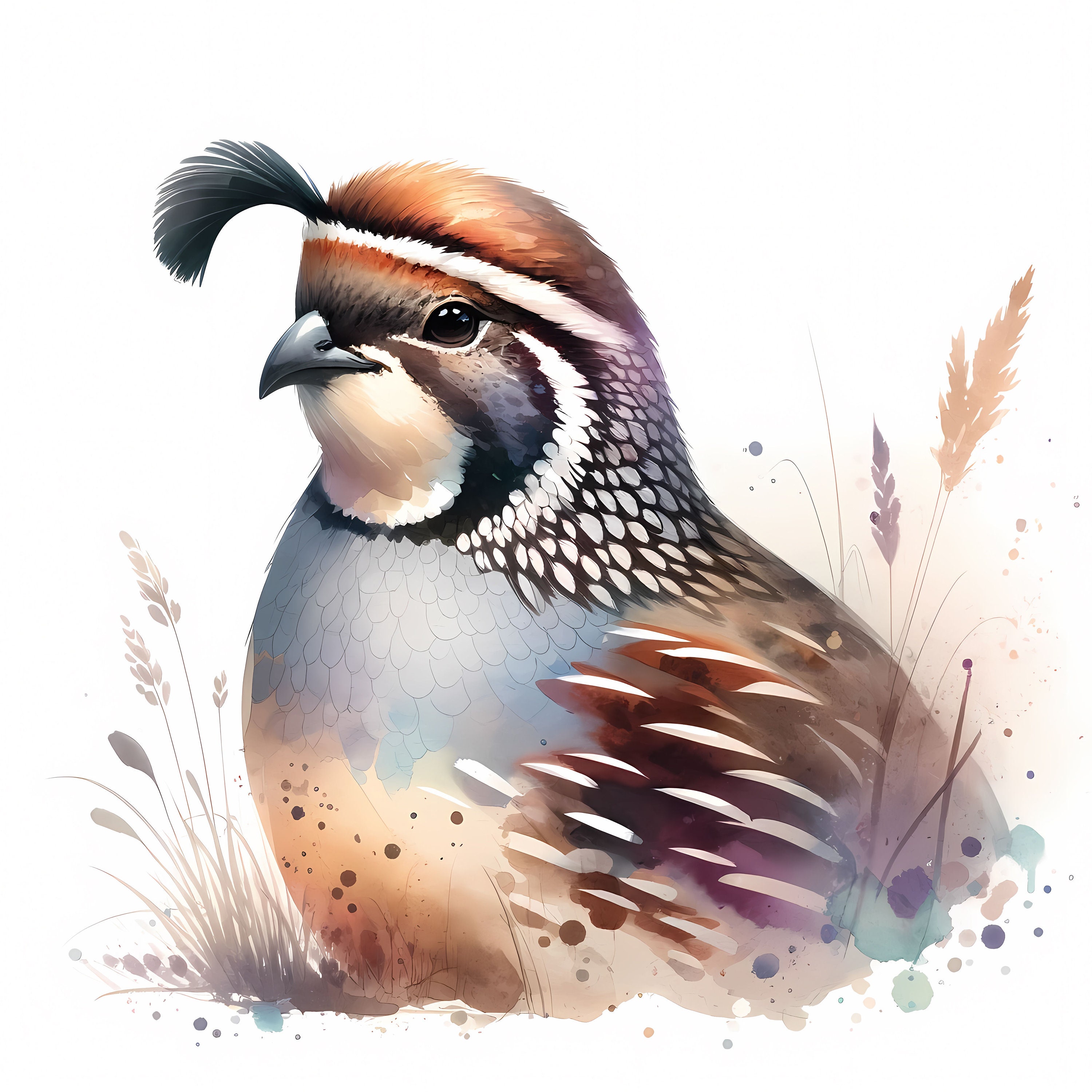 Quail Bird Clipart 10 High Quality Jpgs, Wall Art, Scrapbook, Junk ...