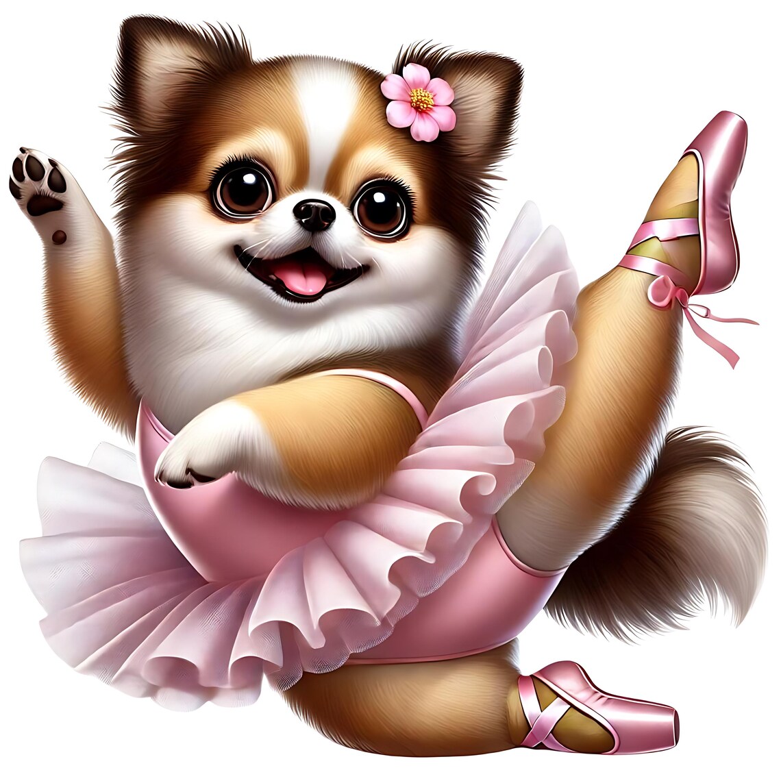 Puppy Ballerina Clipart | Cute Ballet Dog JPG Bundle (digital Download ...