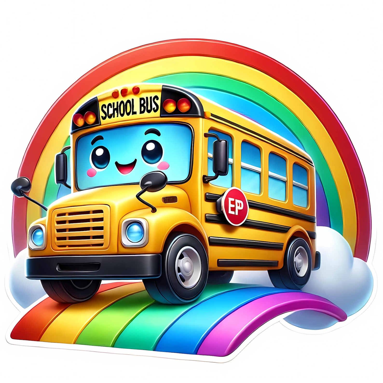 Cute School Bus Clipart | Kids Art, Teacher Printables (JPG Digital ...
