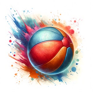 Dodgeball Clipart – Athletic Sports Art, Wall Decor (JPG, Digital ...