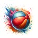 Dodgeball Clipart – Athletic Sports Art, Wall Decor (JPG, Digital ...