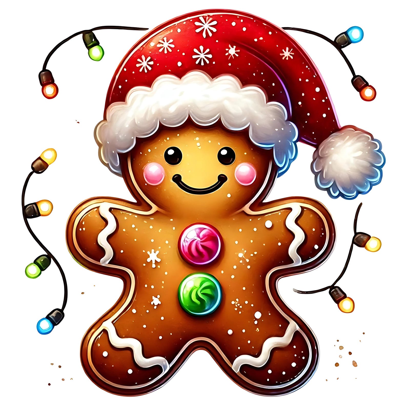 Cute Gingerbread Man Clipart Bundle | Holiday Jpgs (commercial Use) - Etsy