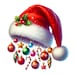 Festive Santa Hat Clipart Bundle: Holiday Art (commercial Use) (12 Jpgs ...