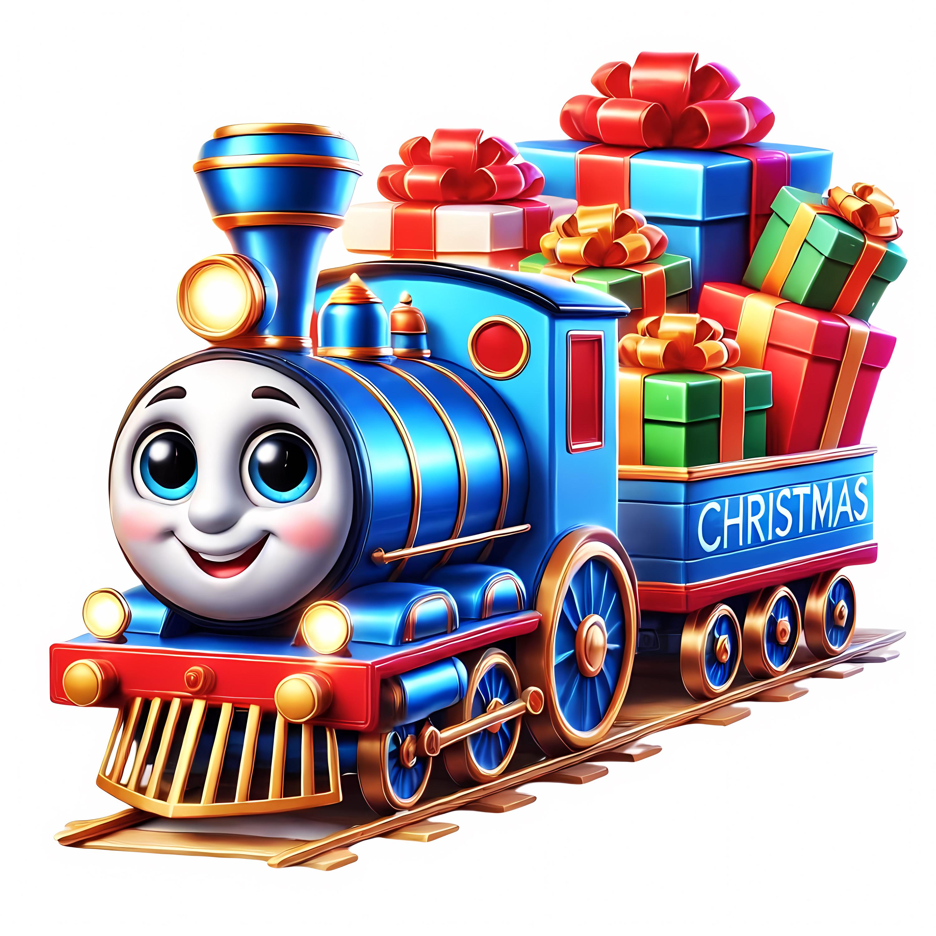 Cute Christmas Train Clipart Bundle | Festive Holiday Art (jpgs) - Etsy