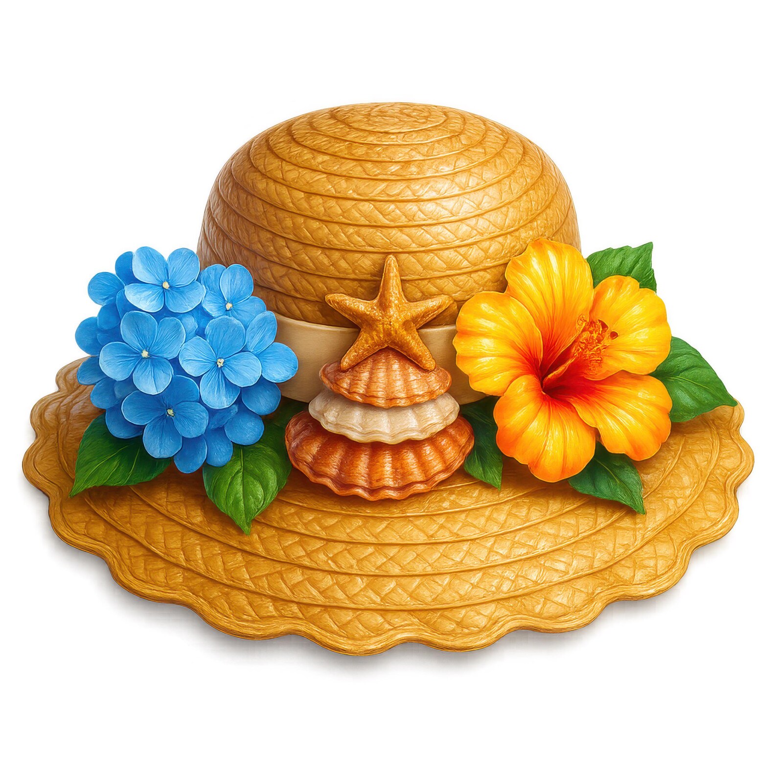 Summer Hat Clipart, Tropical Beach Theme (10 PNG, Commercial Use) - Etsy