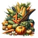 Thanksgiving Cornucopia Clipart: Autumn Harvest Art (digital Download ...