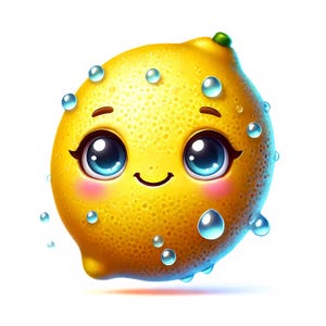 Cute Lemon Clipart Bundle - 10 High-quality Jpgs - Charming Lemon ...