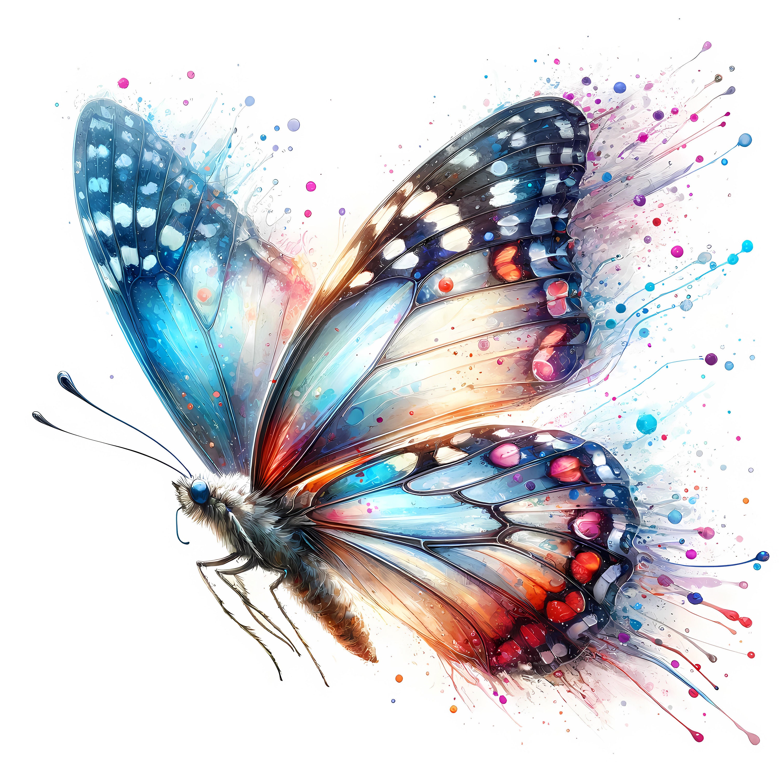 Butterfly Clipart 12 High-quality Jpgs Colorful Butterflies Clipart ...