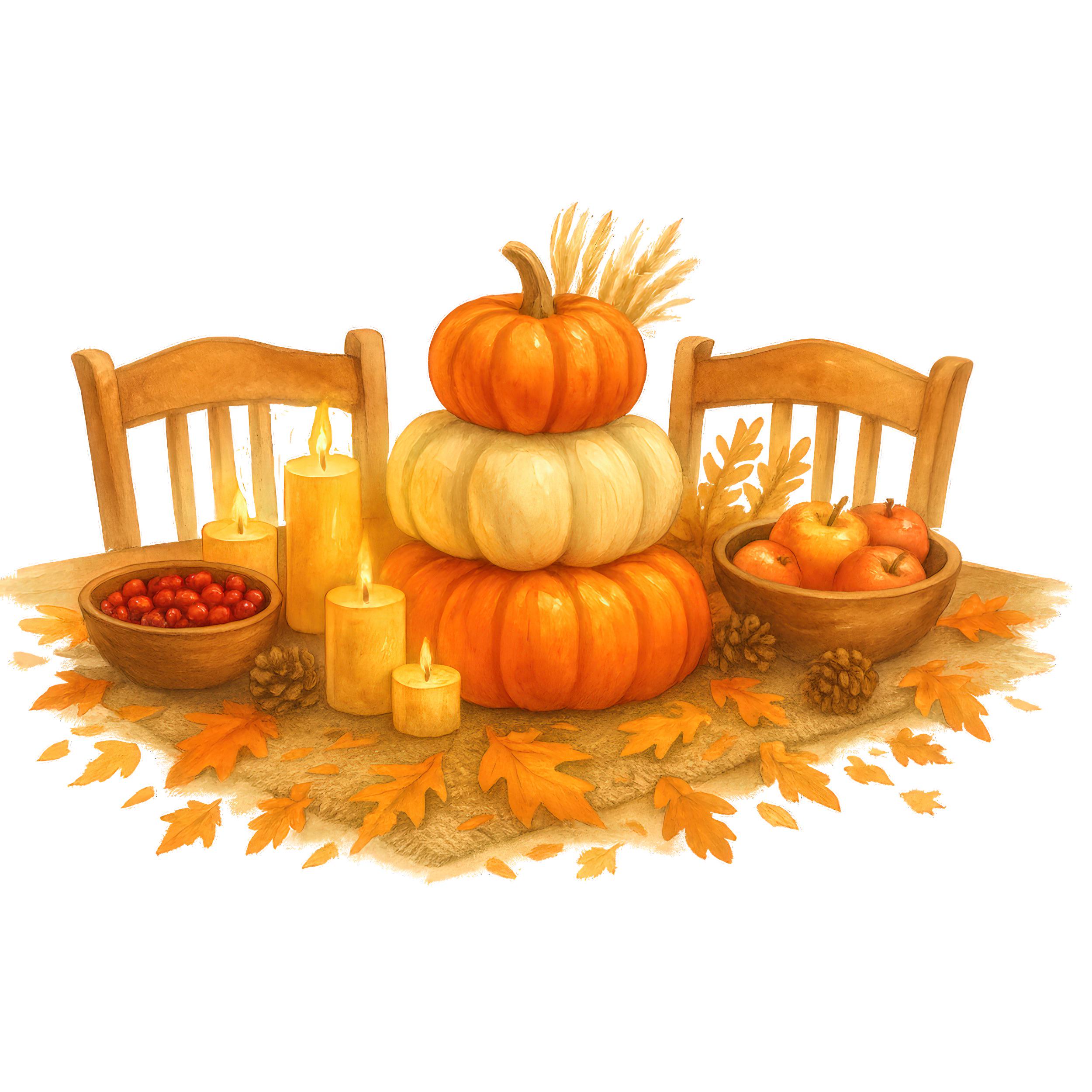 Fall Harvest Clipart: Thanksgiving PNG Images (digital Download - Etsy